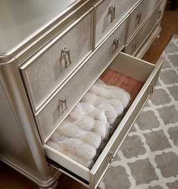 Paris 7 Pc Silver Gray King Bedroom Set With Dresser, Mirror, 3 Pc King ...