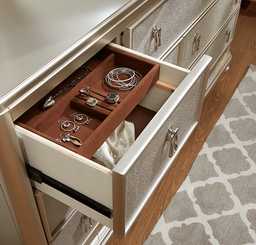 Paris 7 Pc Silver Gray King Bedroom Set With Dresser, Mirror, 3 Pc King ...