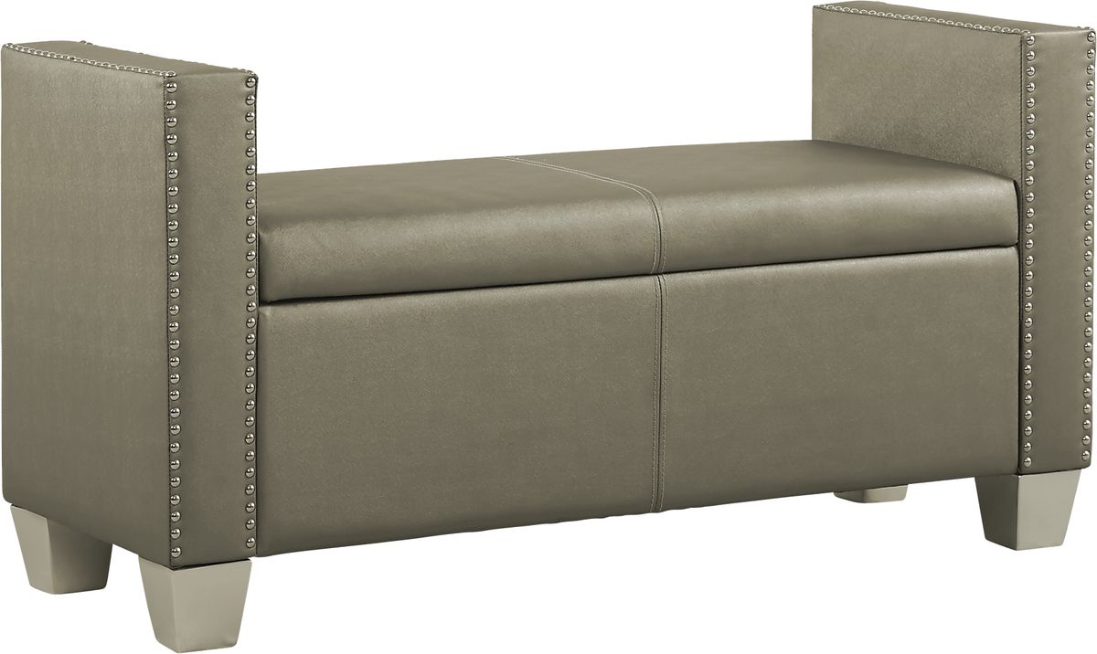 Paris Silver Gray Bench | Rooms to Go