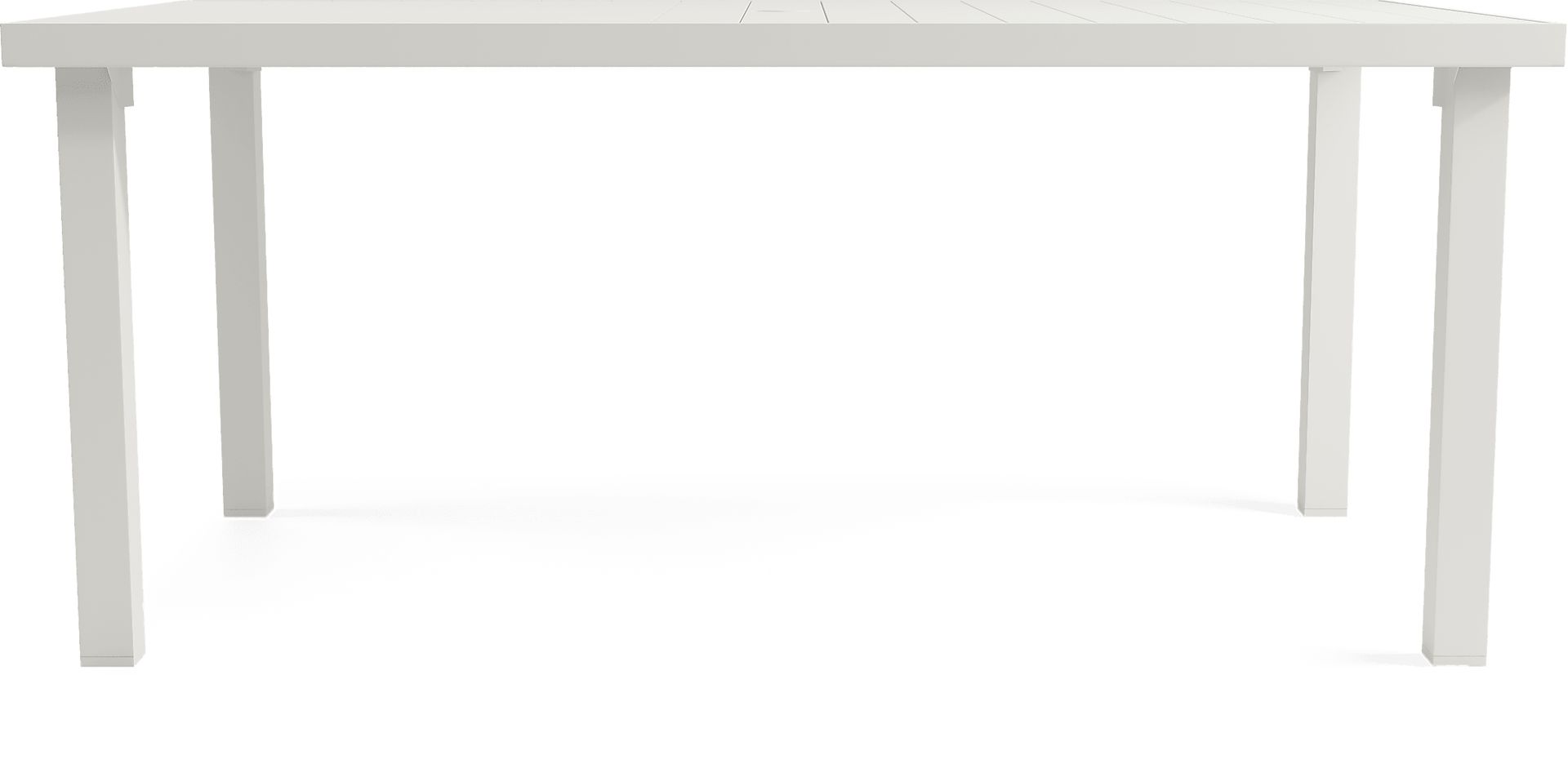 Park Walk White Colors,White Aluminum Outdoor 70 in. Rectangle Dining ...