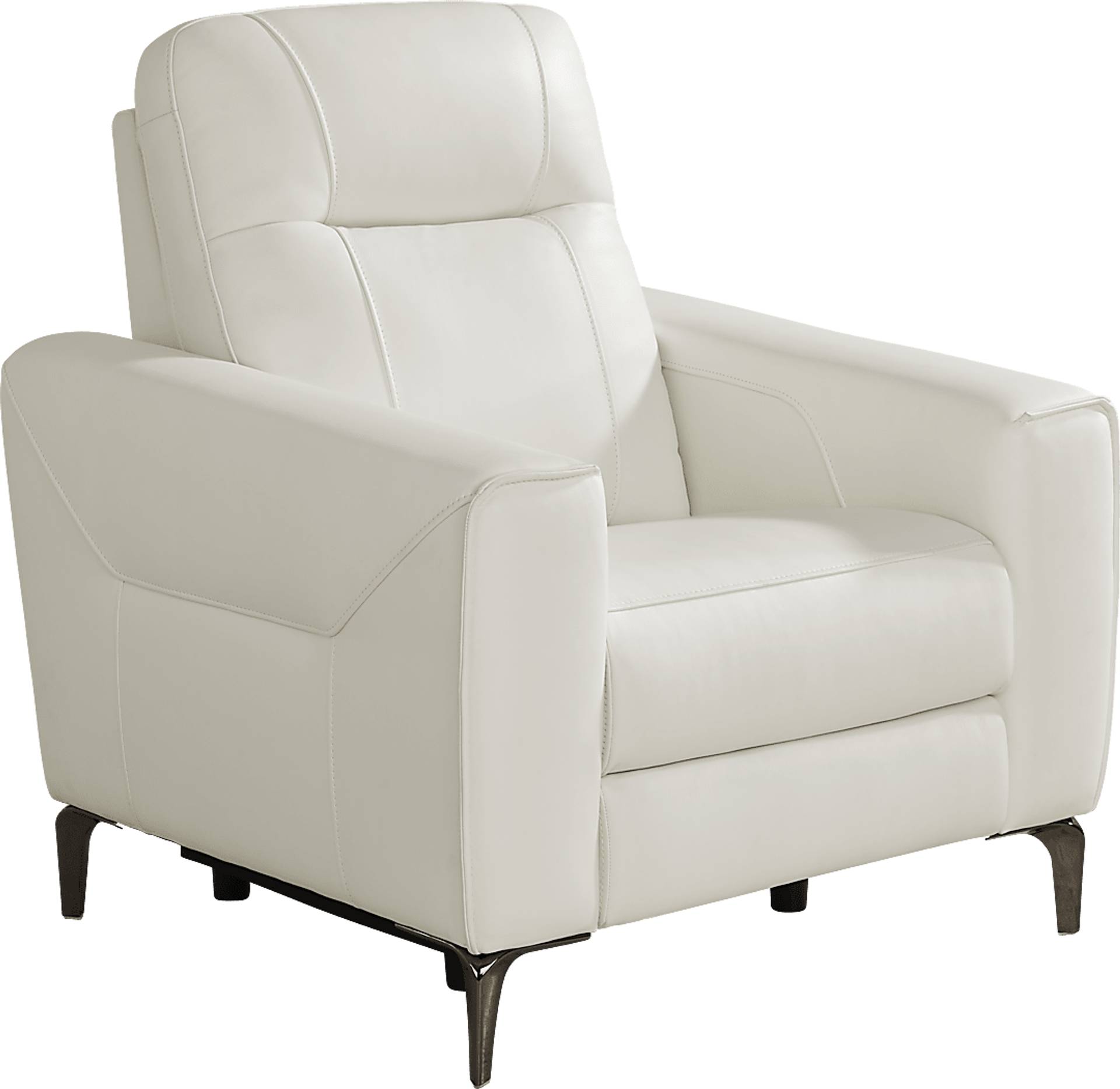 Drew & Jonathan Parkside Heights 3 Pc White Leather Dual Power ...