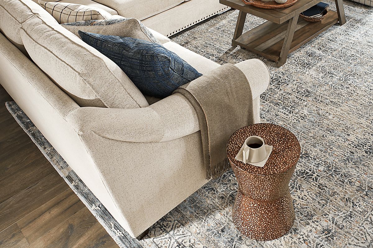 Cindy Crawford Parkview Beige Chenille Fabric Premium Sleeper 2 Pc ...