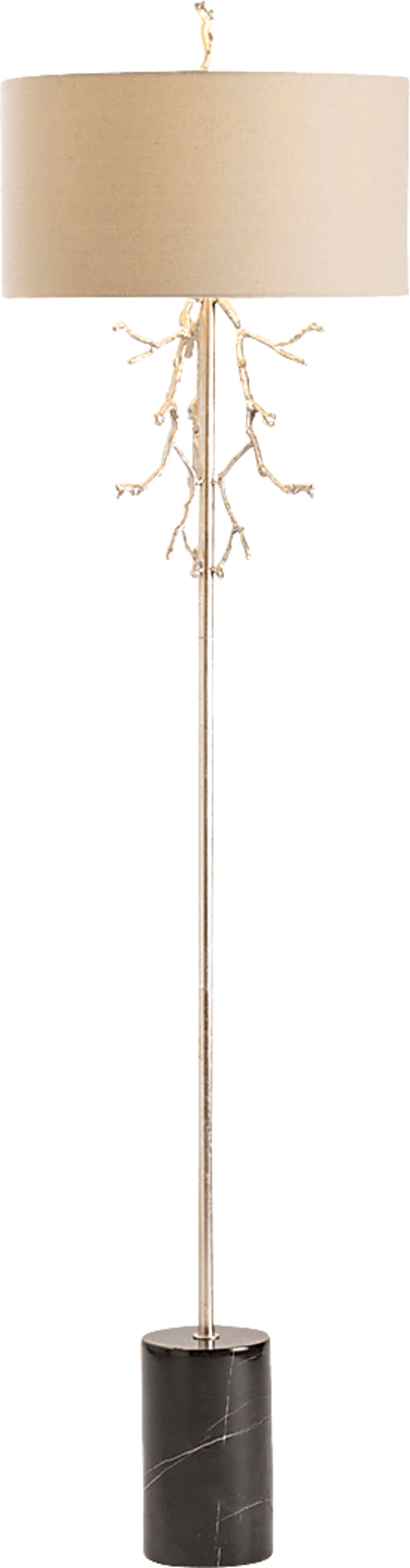 Parque Alley Silver Gray Floor Lamp - Rooms To Go