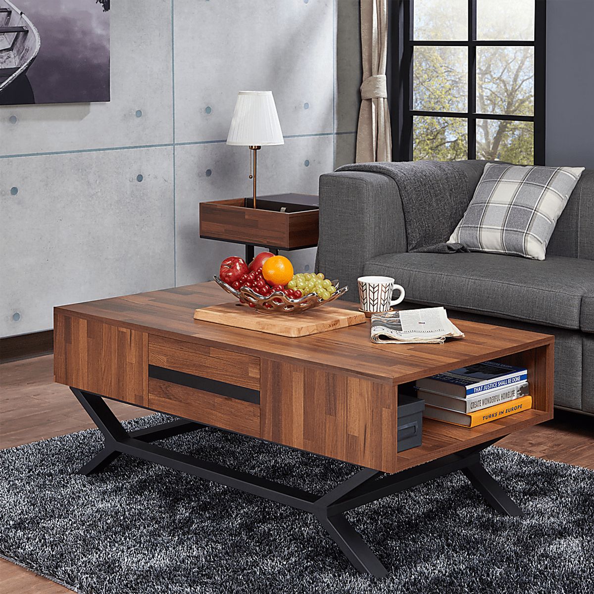 Patmore Brown Dark Wood Cocktail Table | Rooms to Go