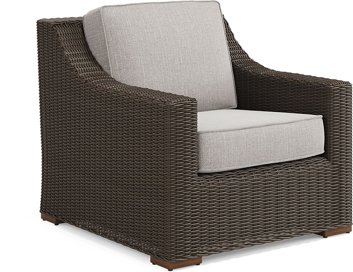 Patmos Brown Wicker Twine Outdoor Chair | Rooms to Go