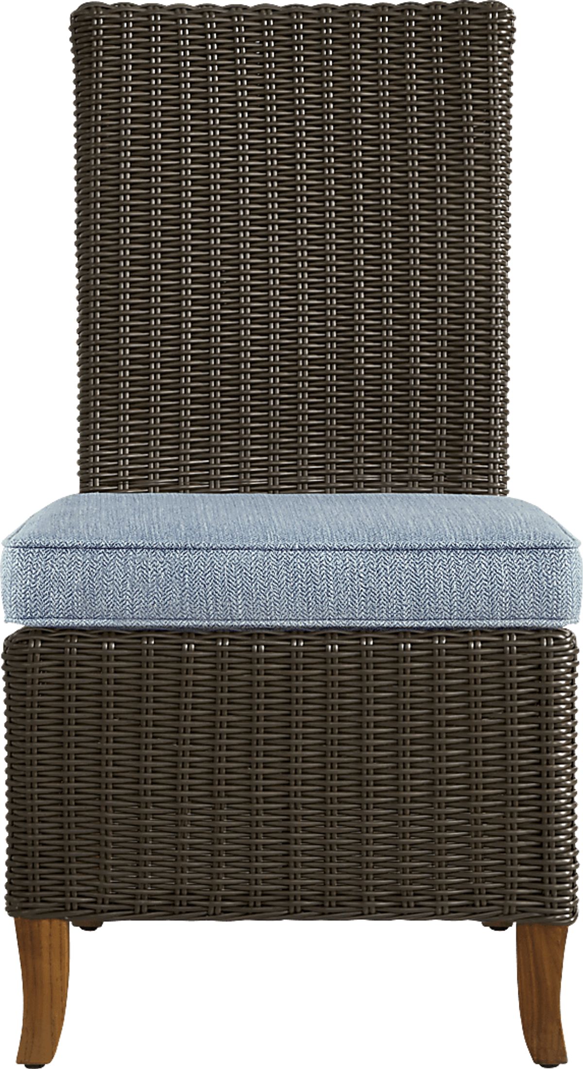 Patmos 5 Pc Brown Dark Wood Steel Gray Wicker Outdoor Dining Set With ...