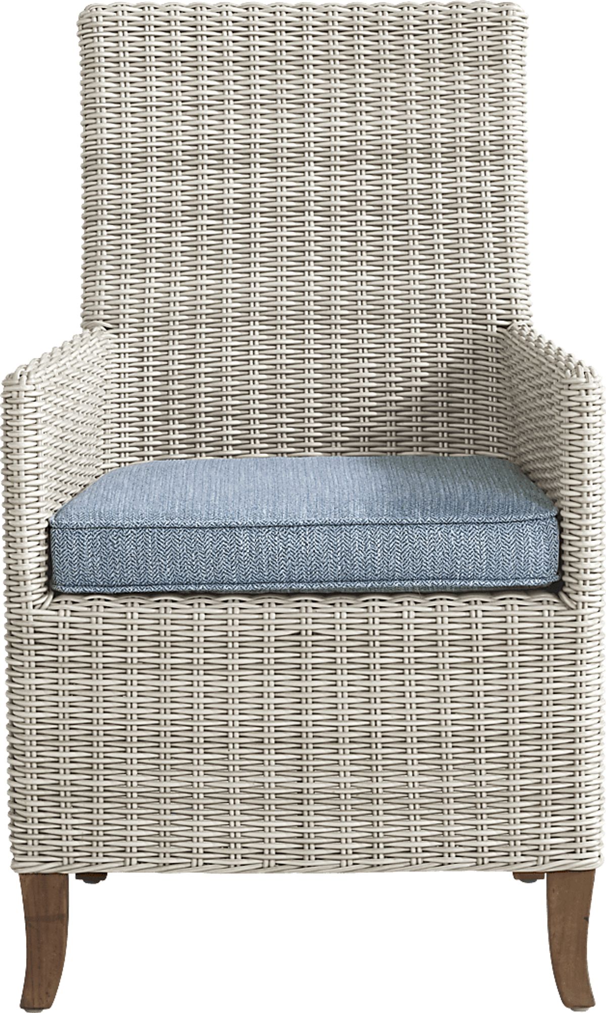 Patmos Gray Steel Wicker Outdoor Arm Chair | Rooms to Go