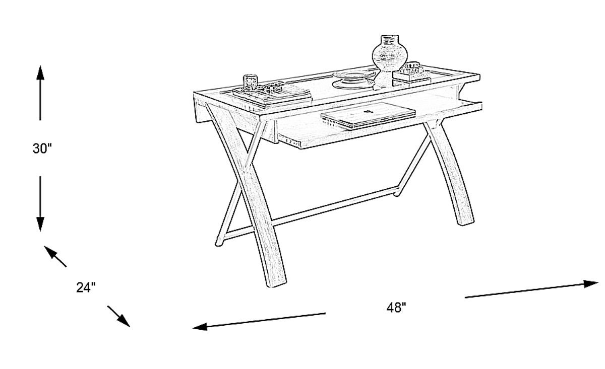 Patrick Dark Cherry Wood 4 Pc Home Office Desk Set | Rooms to Go