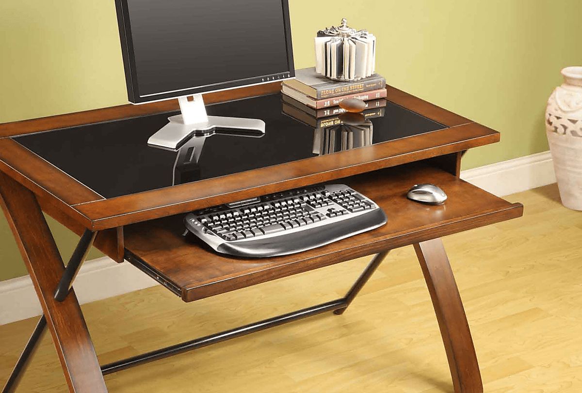 Patrick Dark Cherry Wood Desk & Chair | Rooms to Go