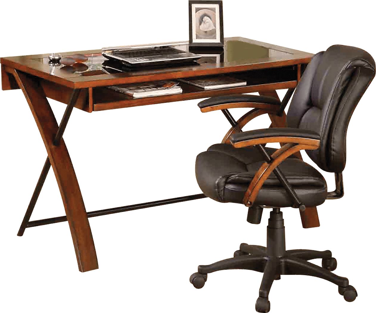 Patrick Dark Cherry Wood Desk & Chair | Rooms to Go