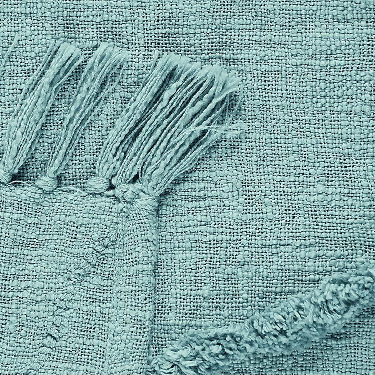 Peachwell Aqua Blue Throw Blanket | Rooms to Go