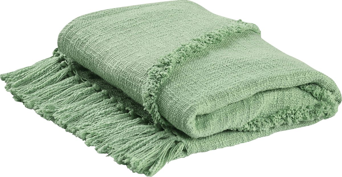 Peachwell Green Throw Blanket | Rooms to Go