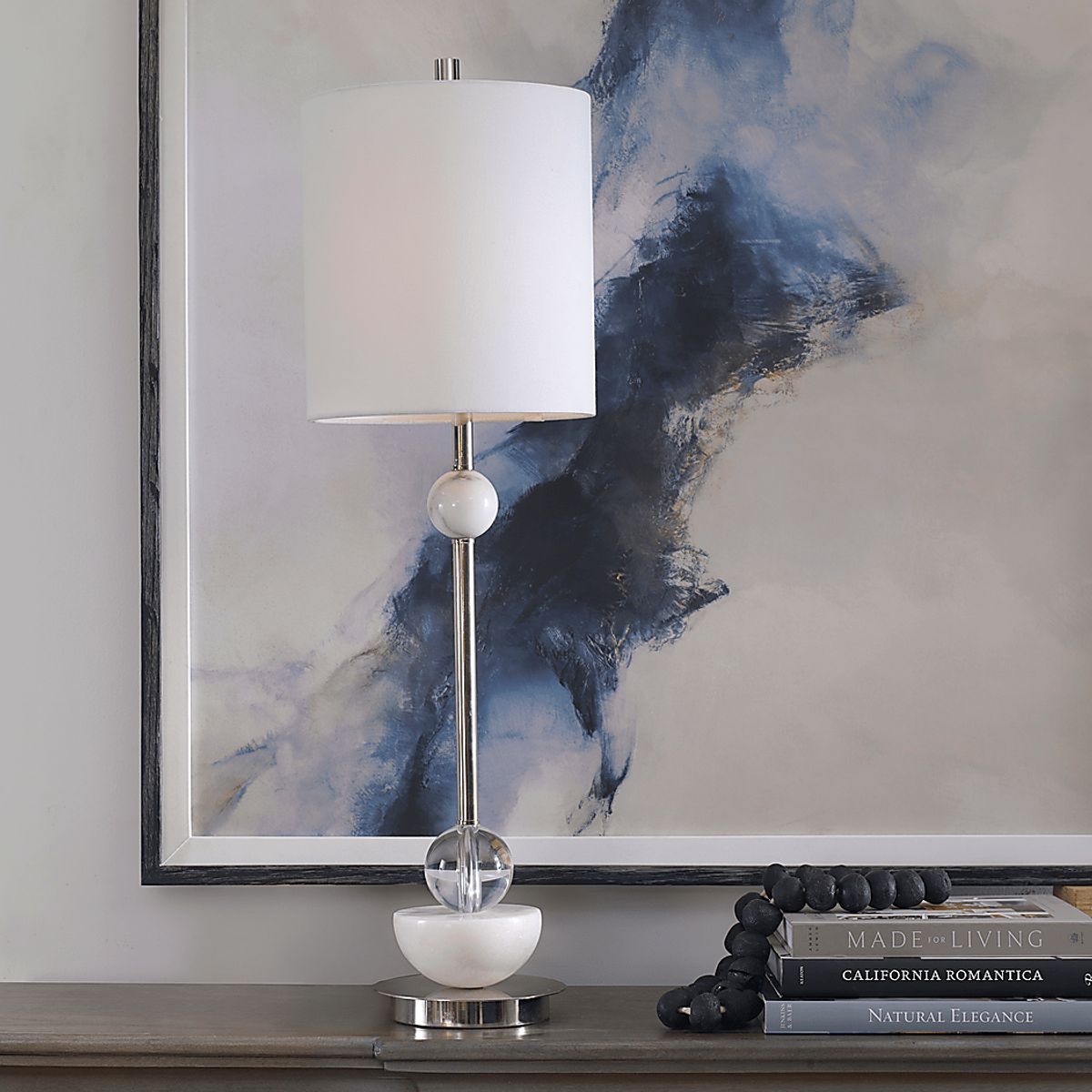 Pecky Oaks Silver Gray Table Lamp | Rooms to Go