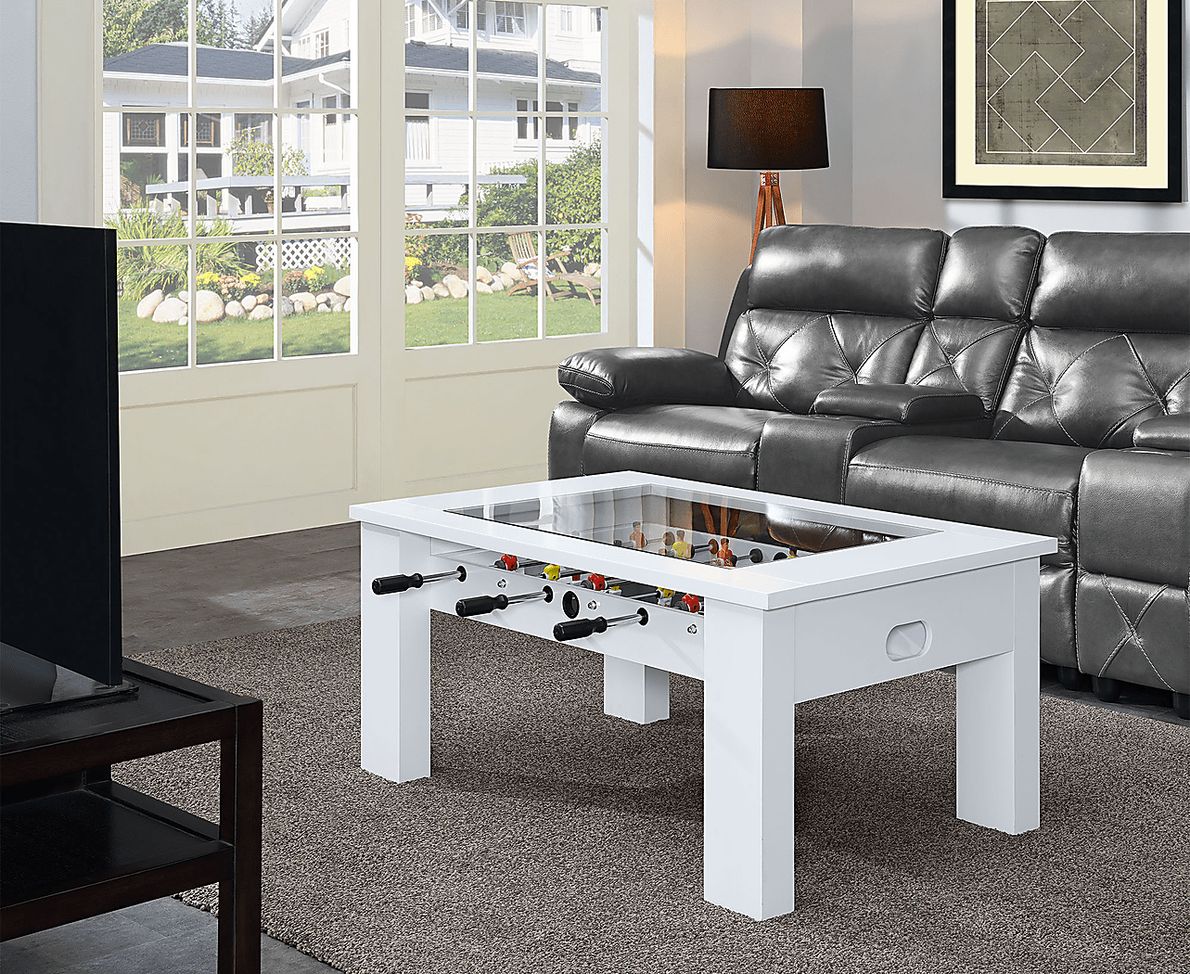 Peekskill White Foosball Gaming Table - Rooms To Go