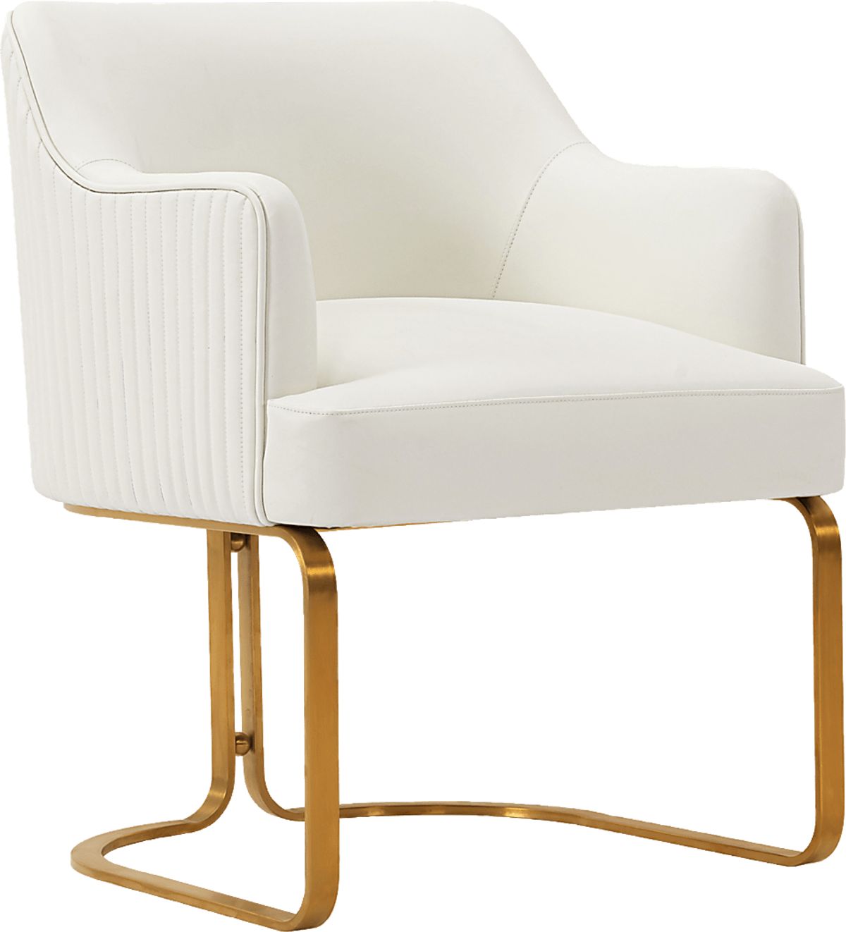 Pegan Cream Beige Leatherette Arm Chair | Rooms to Go