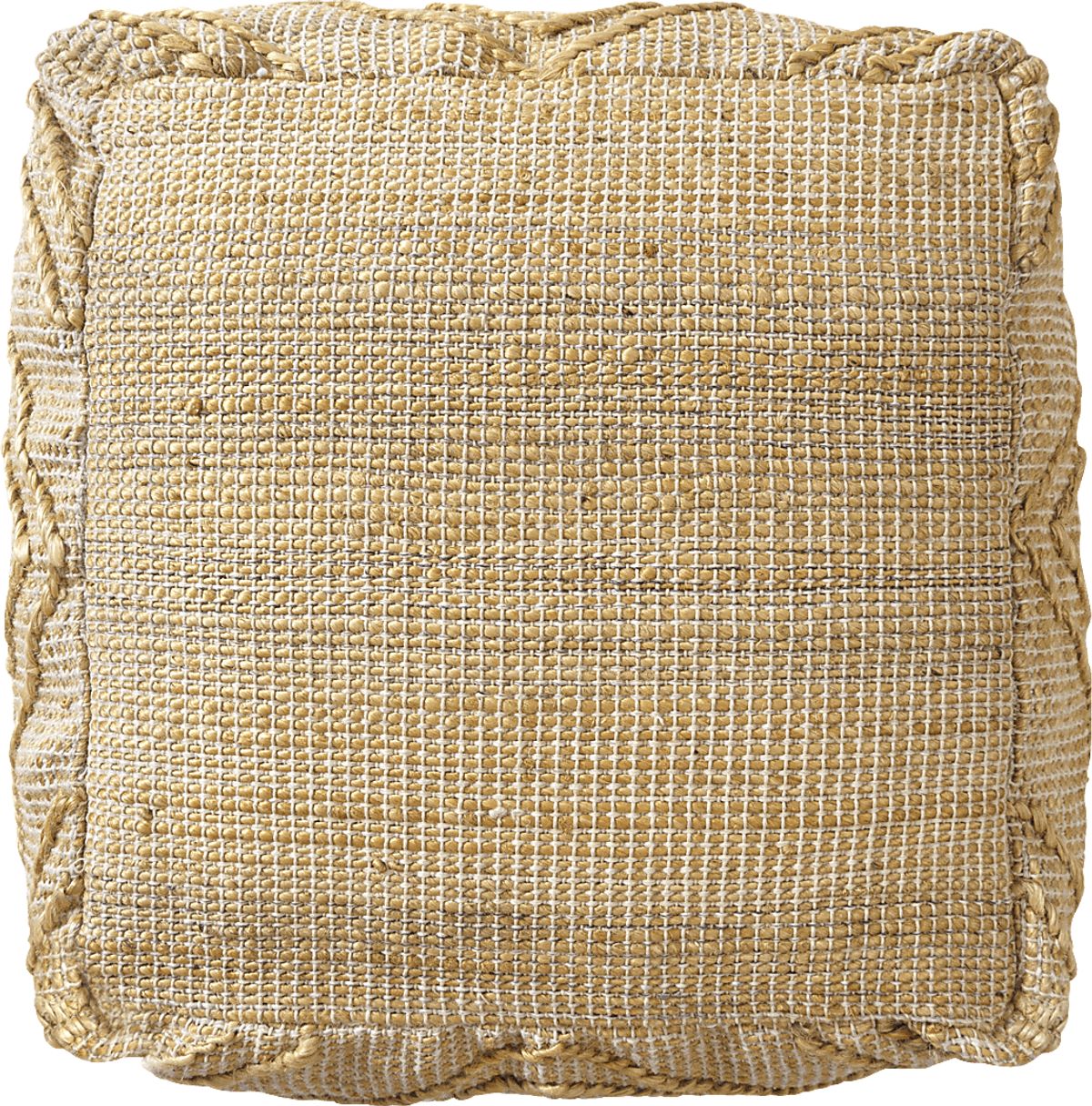 Peguen Tan Beige,Brown Cotton,Jute,Wool Fabric Poufs | Rooms to Go