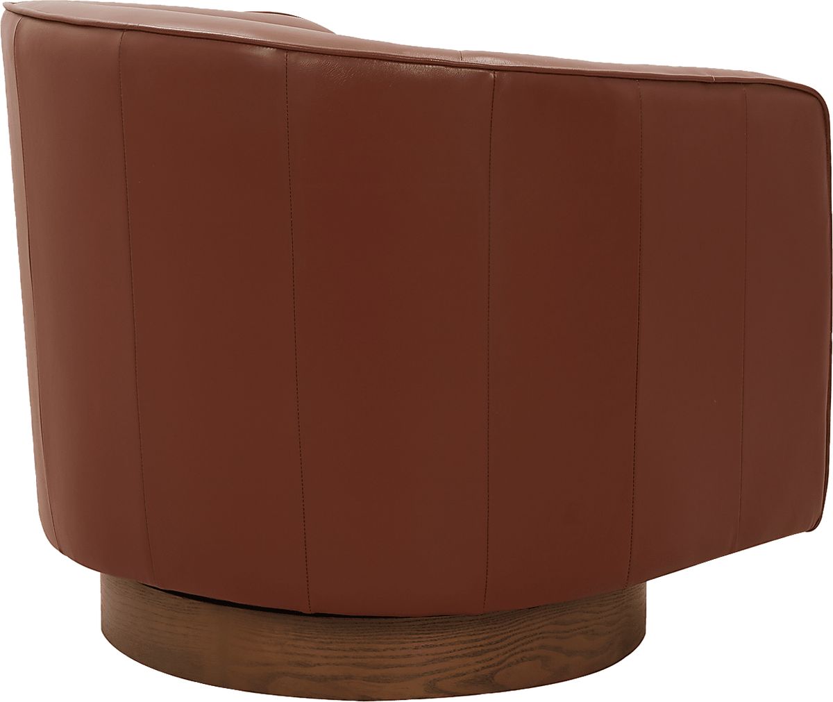 Penasco Camel Brown Leather Swivel Accent Chair | Rooms to Go