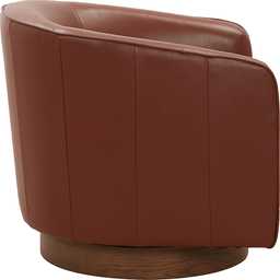 Penasco Camel Brown Leather Swivel Accent Chair | Rooms to Go