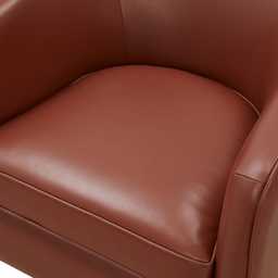 Penasco Camel Brown Leather Swivel Accent Chair | Rooms to Go