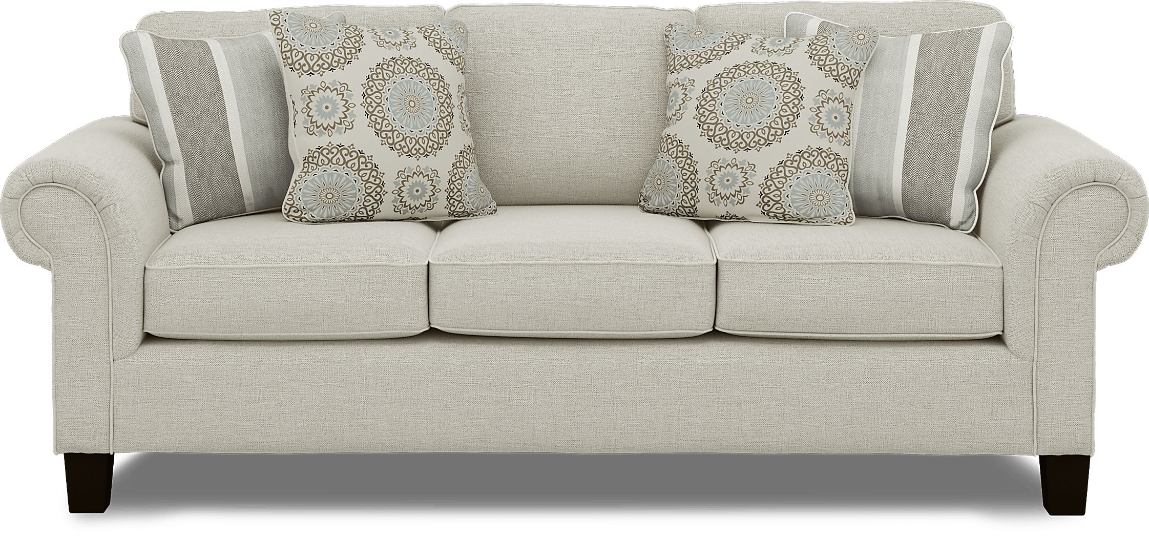 Pennington 2 Pc Sand Beige Fabric Living Room Set With Sofa, Loveseat ...