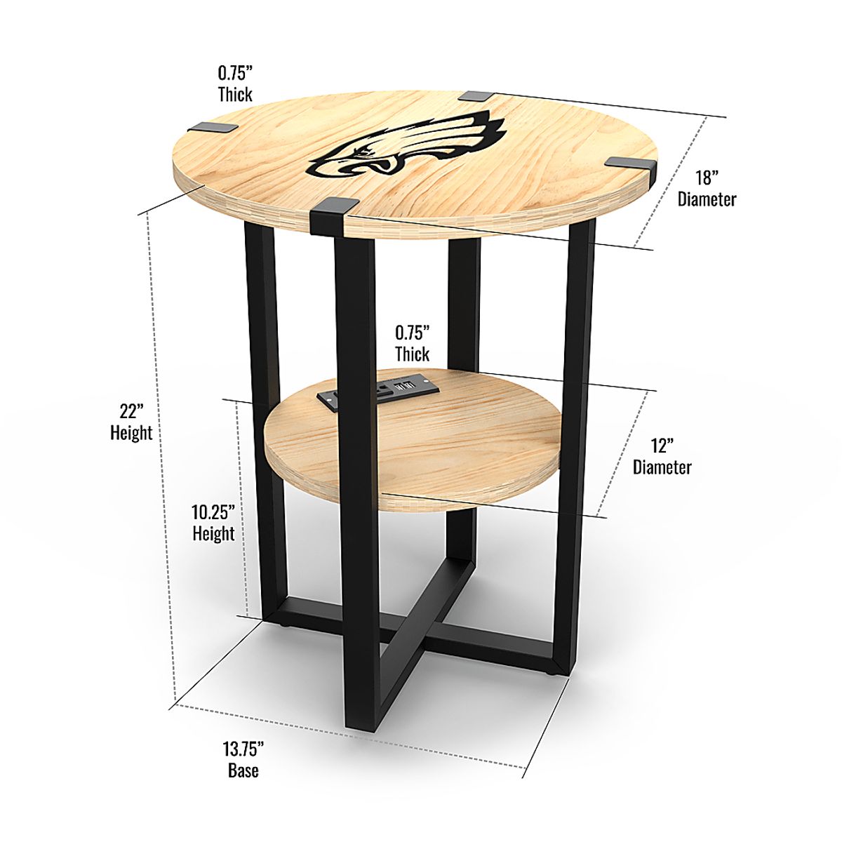 Nfl Side Table End | Rooms to Go