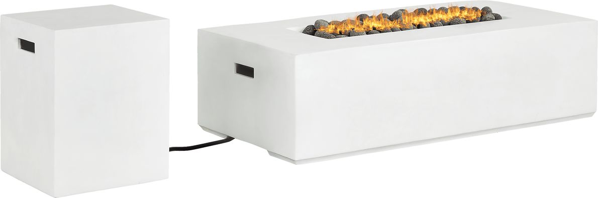 Phoenix White Colors,White Concrete Outdoor Fire Pit - Rooms To Go
