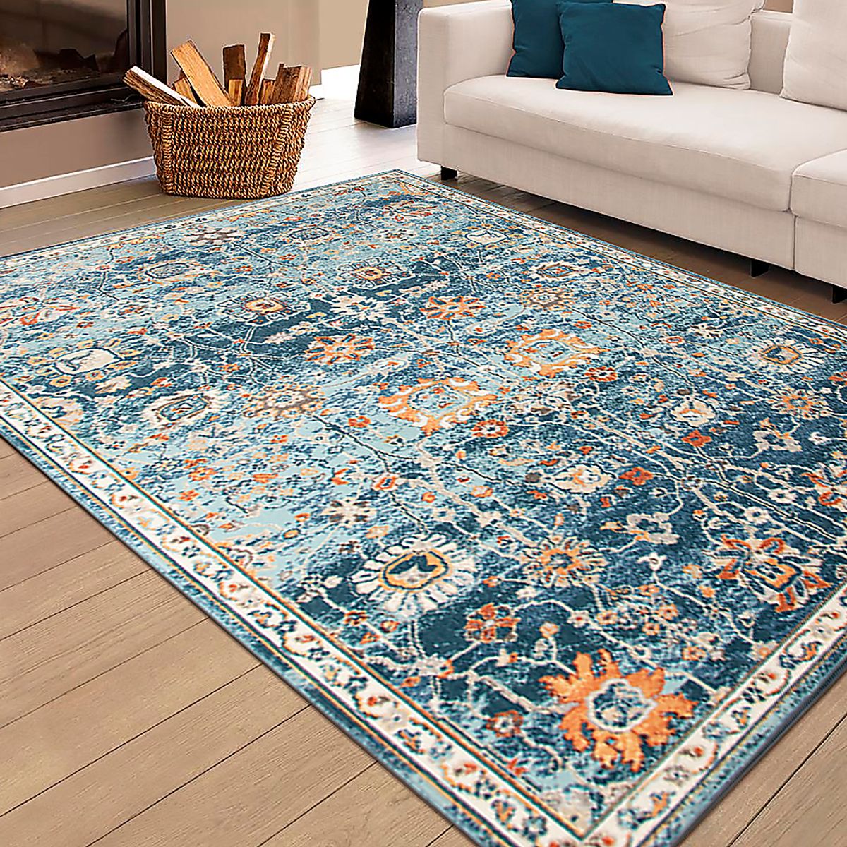 Pilvons Navy Blue Rugs | Rooms to Go