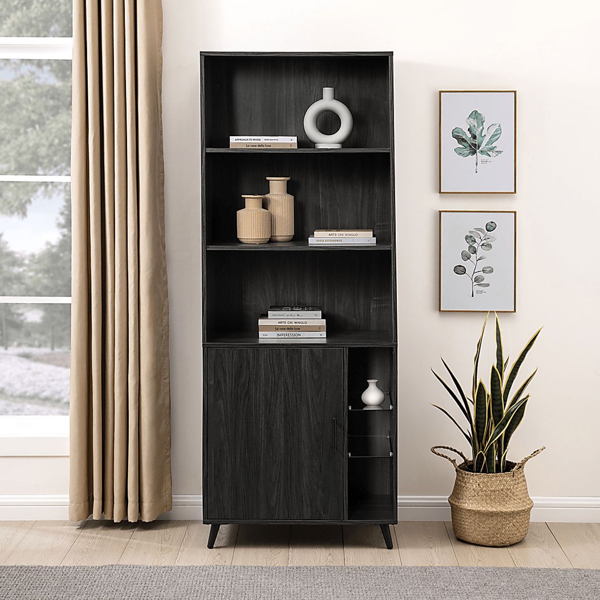 Pincay Gray Bookcase - Rooms To Go