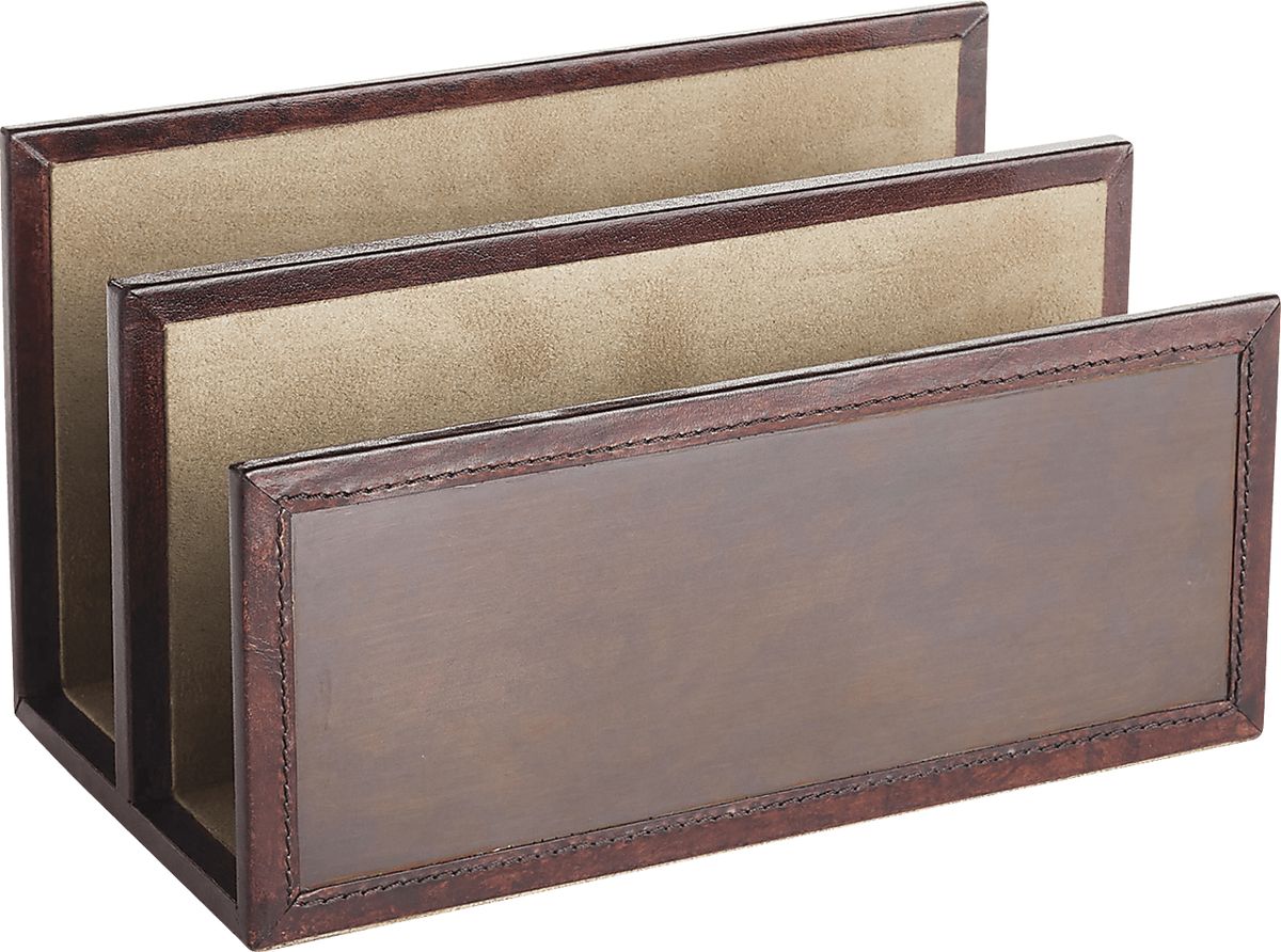 Pinewold Brown Dark Wood Letter Rack | Rooms to Go