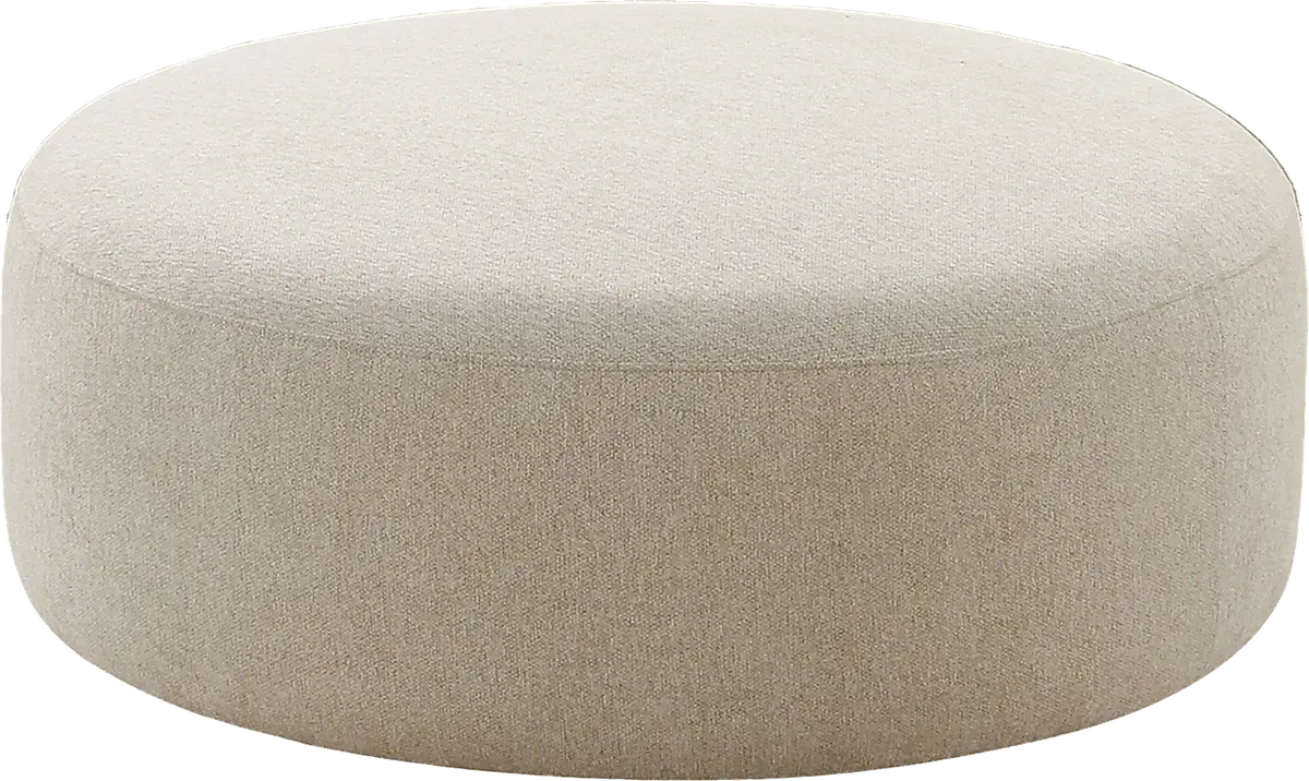 Pinionwood Beige Polyester Fabric Ottoman | Rooms to Go