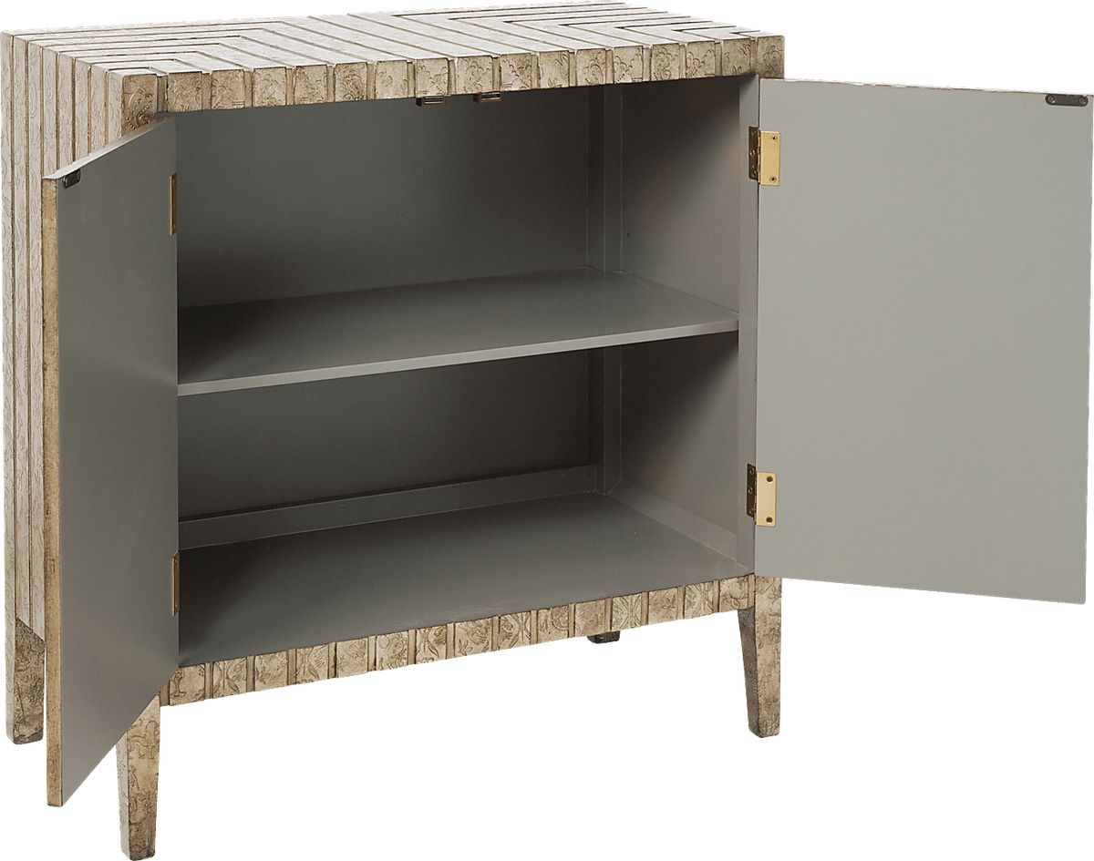 Pitton Beige Colors,Light Wood,White Accent Cabinet | Rooms to Go