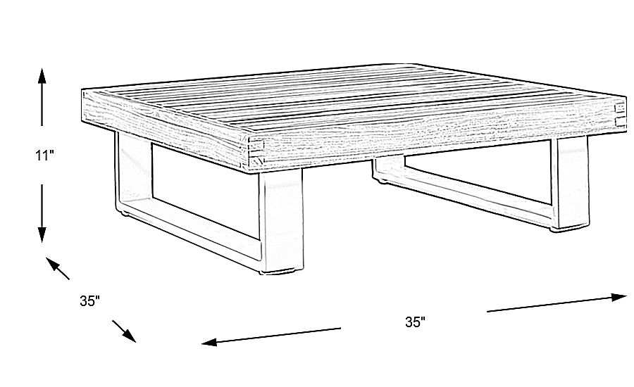 Platform Teak Outdoor Side Table - Rooms To Go