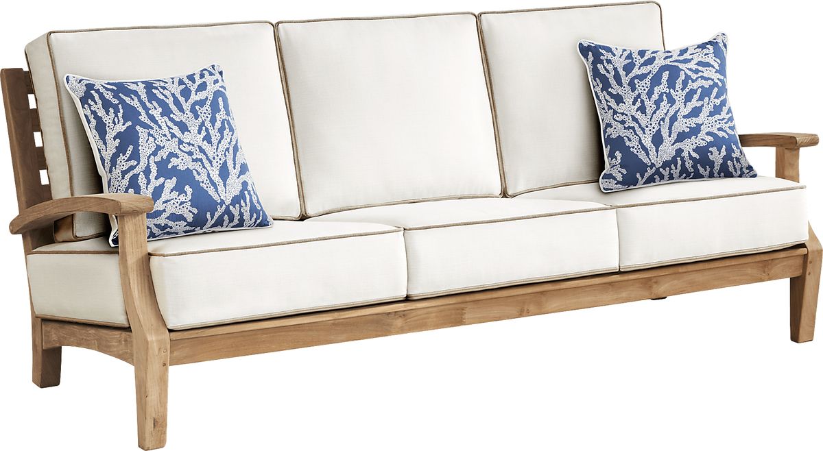 Pleasant Bay 4 Pc Tan Light Wood Vapor Gray Teak Outdoor Seating Set ...