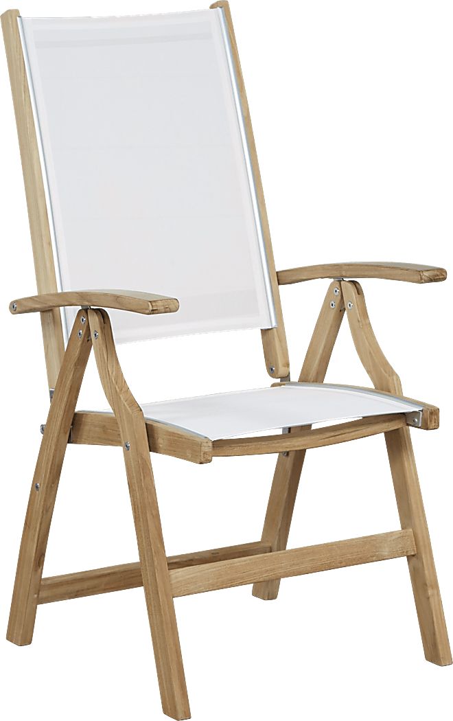 Pleasant Bay Teak Tan Outdoor Adjustable Arm Chair - Rooms To Go