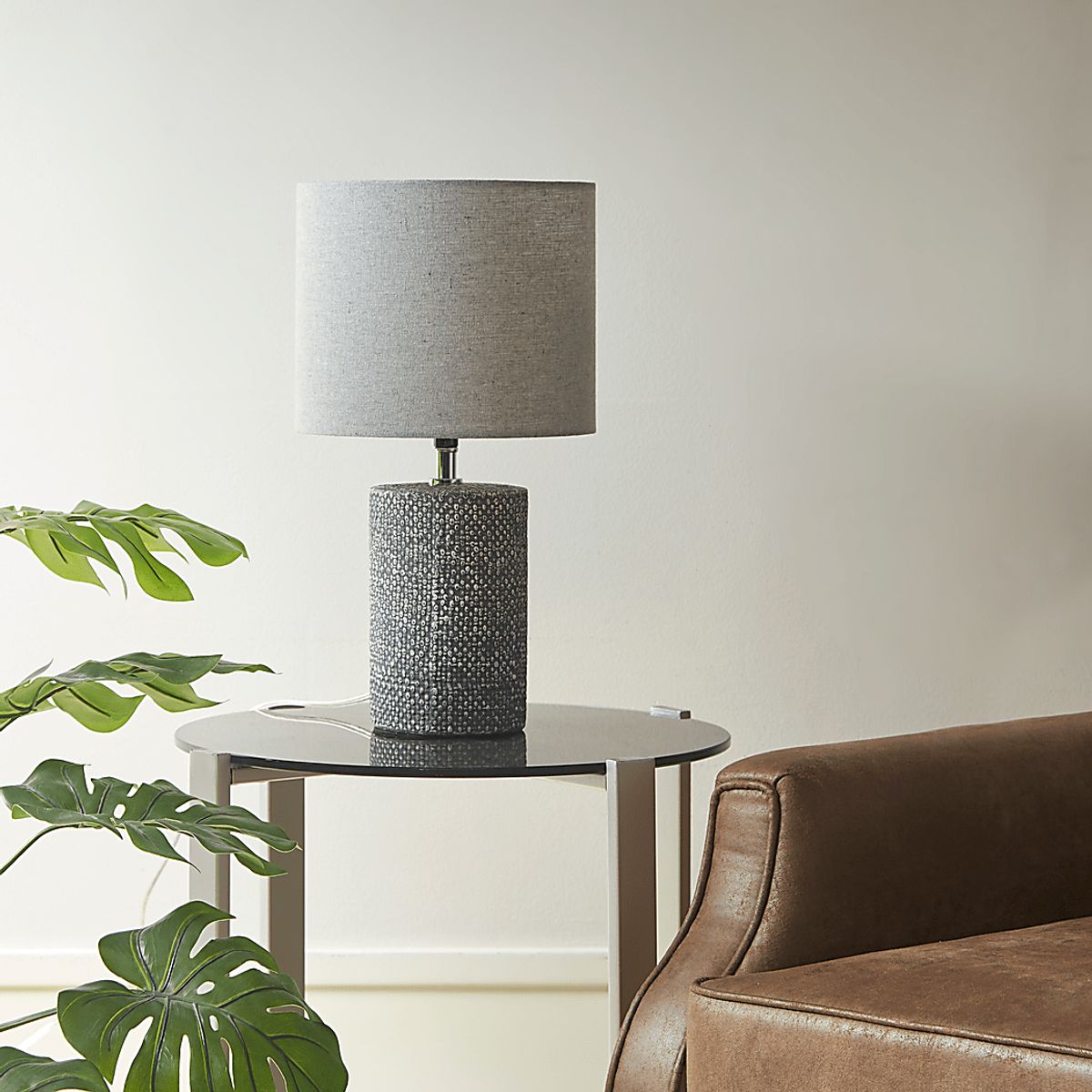 Poe Grove Gray Table Lamp | Rooms to Go