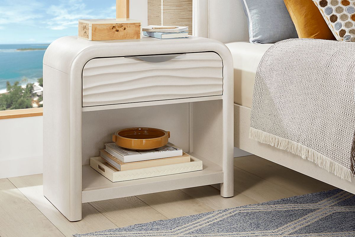 Point Loma White Colors,White Open Nightstand | Rooms to Go