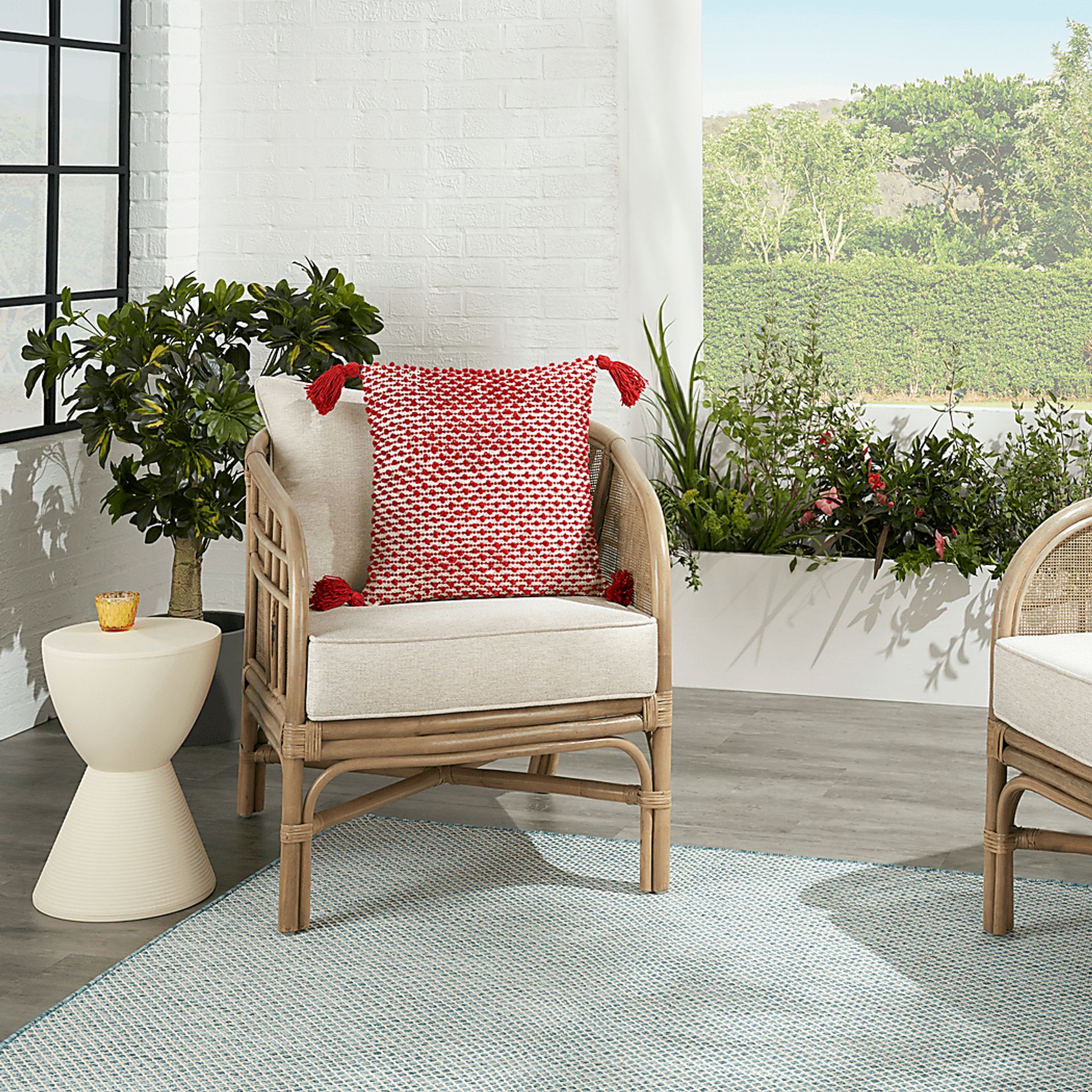 Pollenfur Red Outdoor Pillows | Rooms to Go