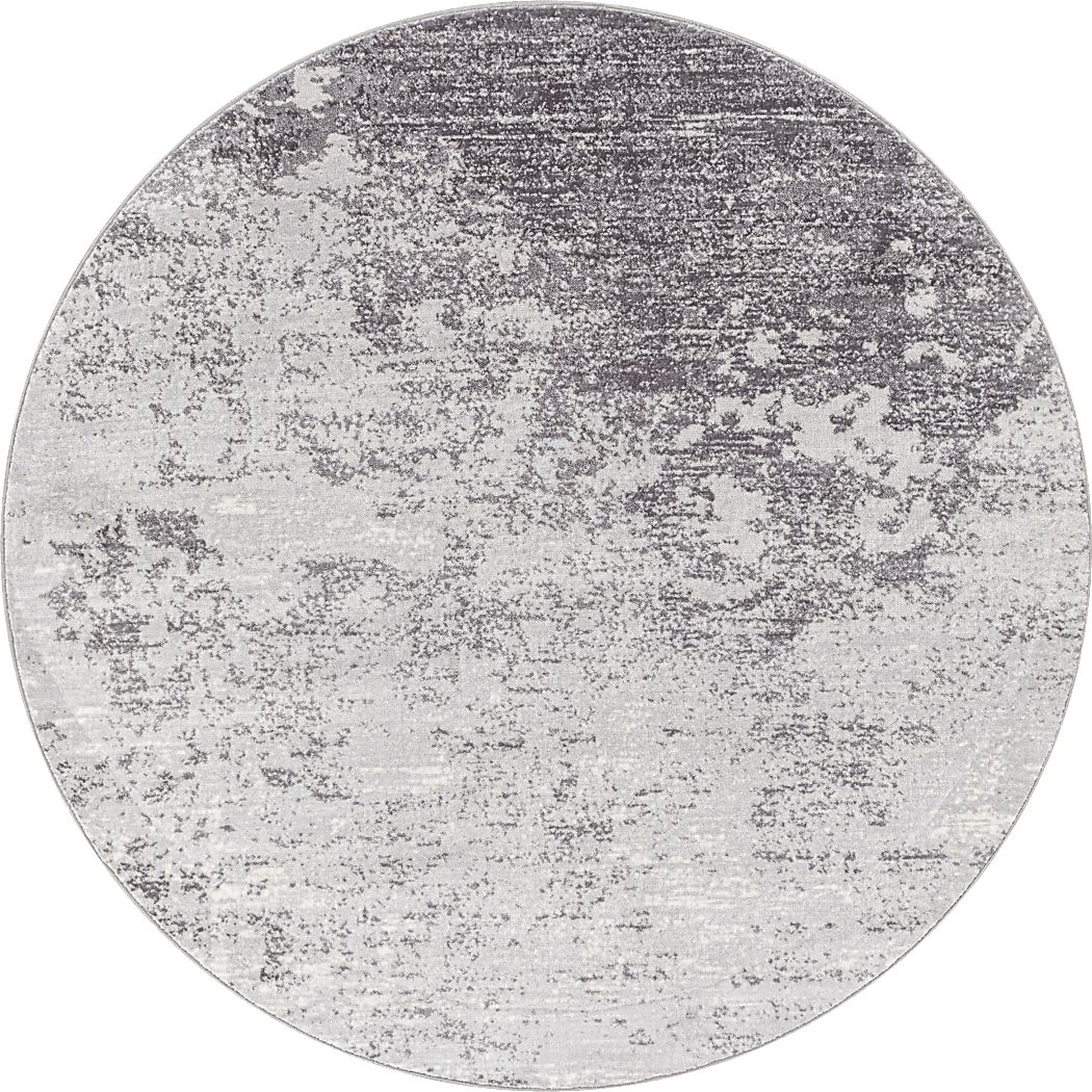 Polvogt II Slate 6'7 Round Rug - Rooms To Go