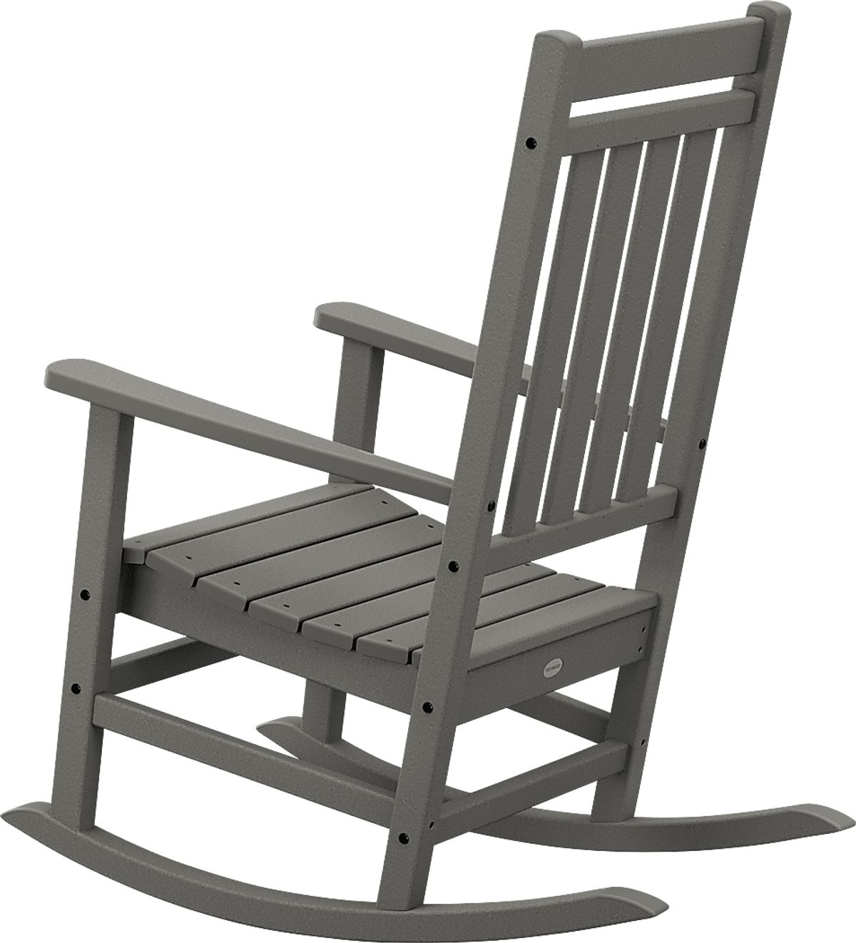 Polywood Estate Slate Gray Synthetic Fabric Outdoor Rocking Chair ...
