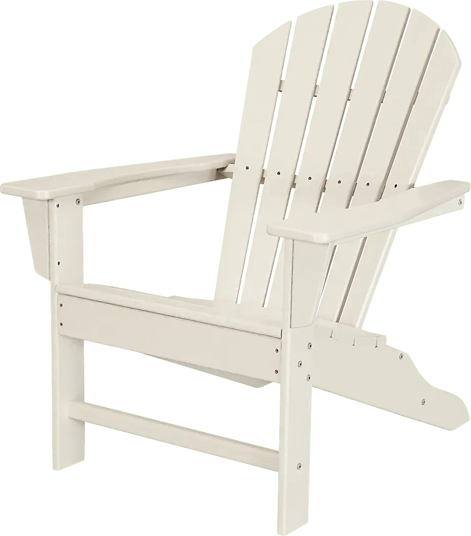 Polywood South Beach Sand Light Wood Synthetic Fabric Outdoor Chair ...
