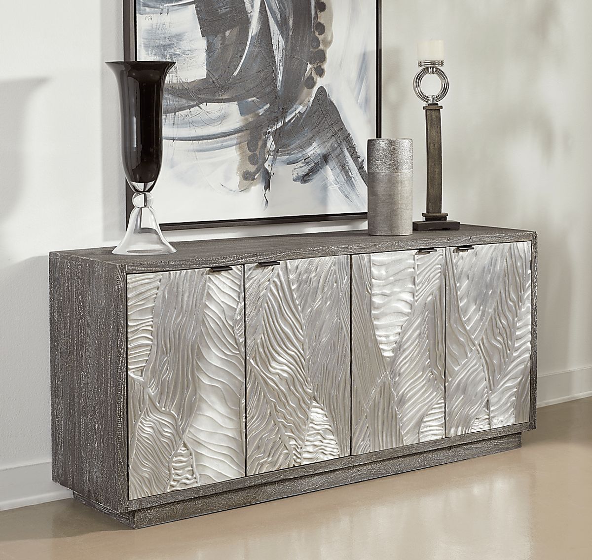 Popejoy Gray Credenza | Rooms to Go