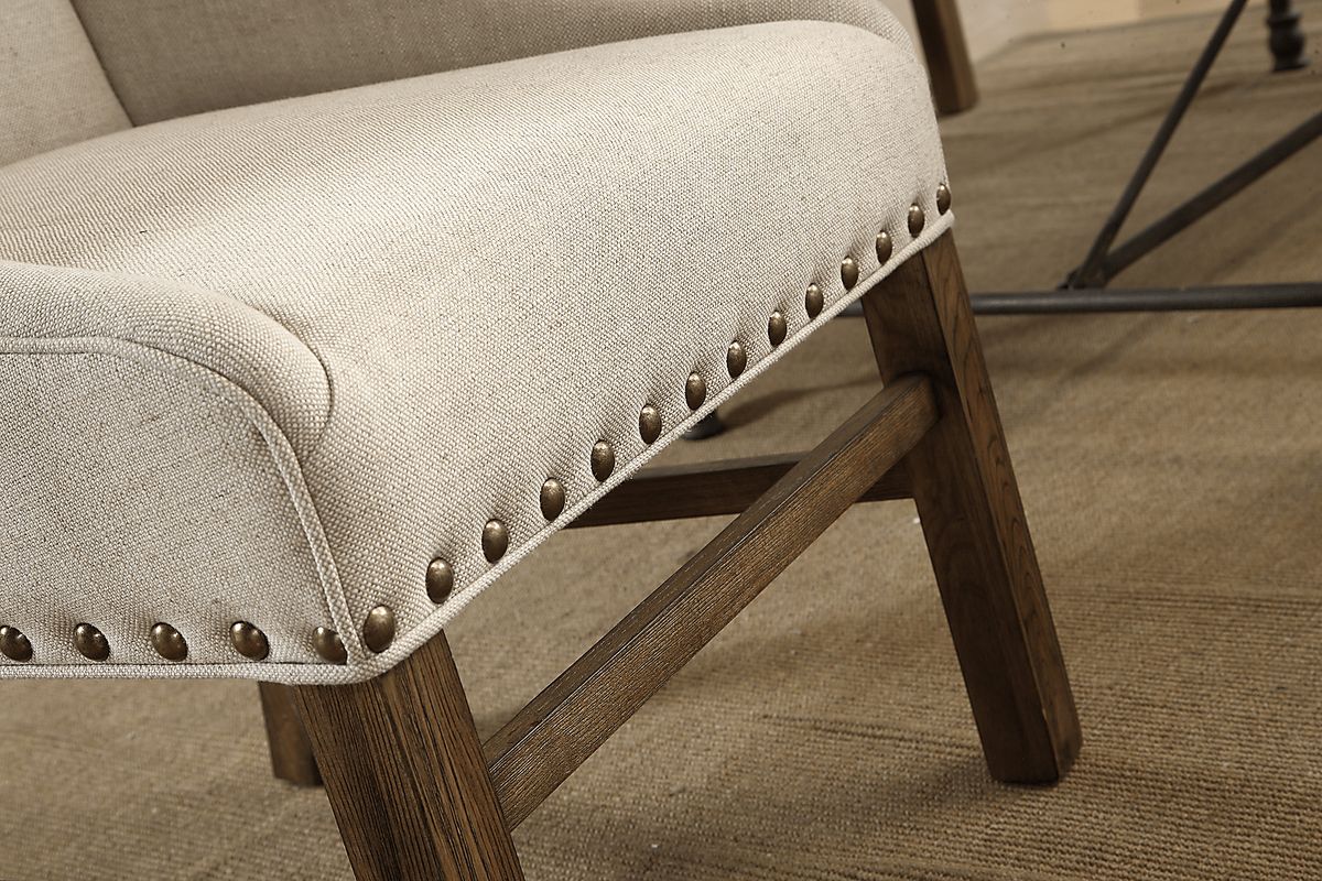 Popi Beige Colors,White Linen,Polyester Fabric Accent Chair | Rooms to Go