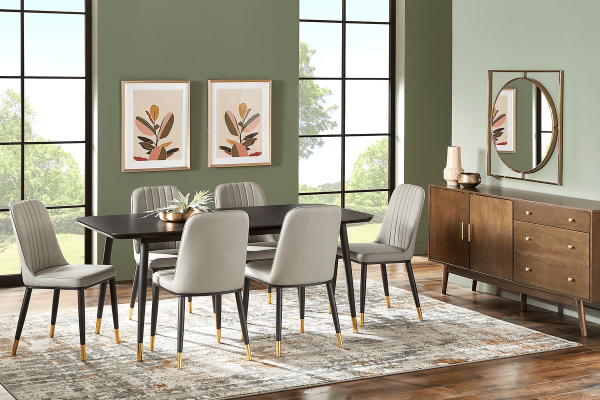 Portland Square 5 Pc Black Black,Colors Dining Room Set With Dining ...