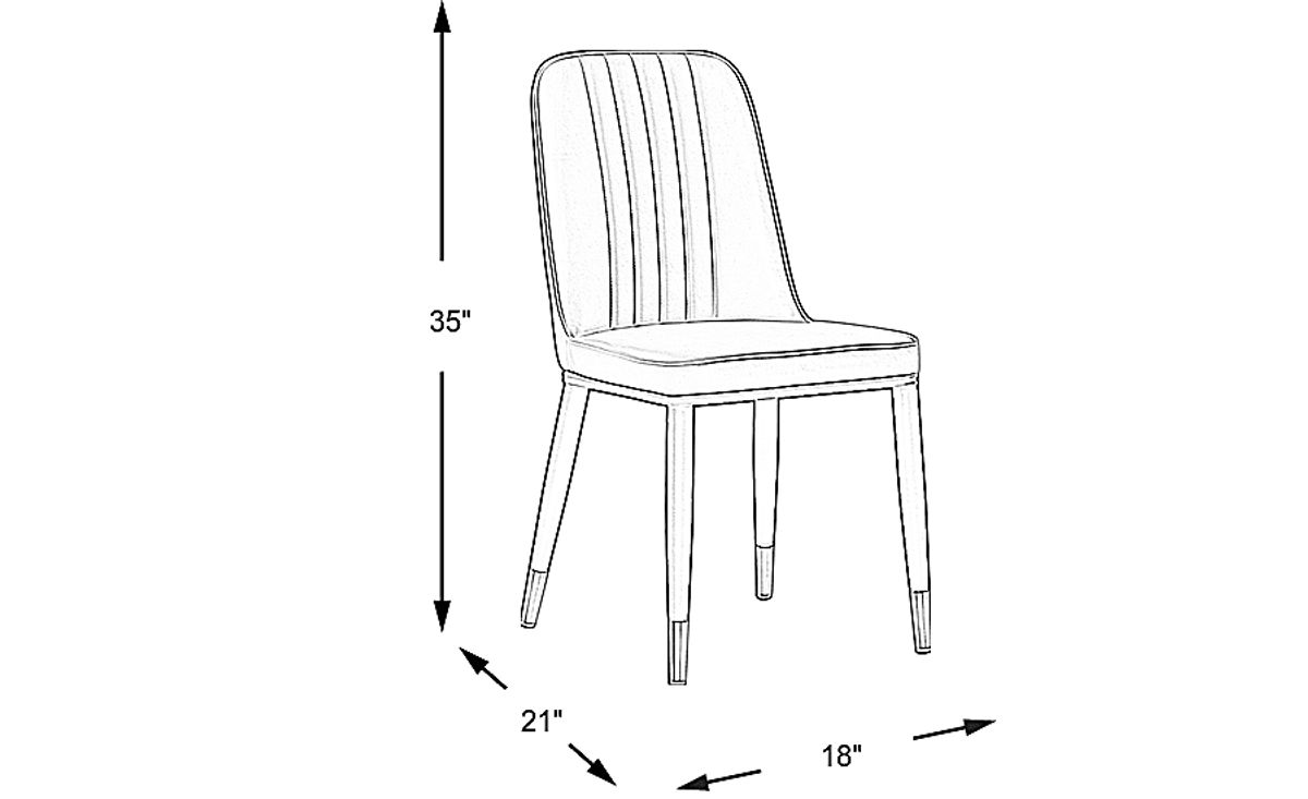 Portland Square Gray Side Chair | Rooms to Go