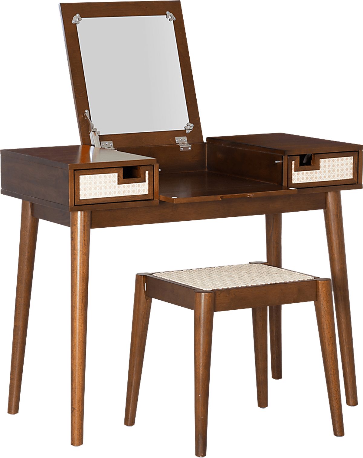 Portsher Brown Dark Wood Vanity Set | Rooms to Go