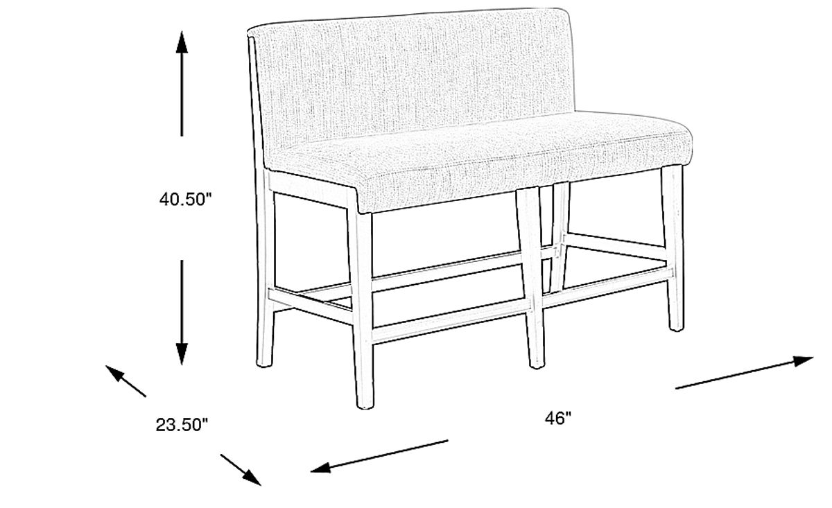 Portsmouth Natural Light Wood Counter Height Bench | Rooms to Go