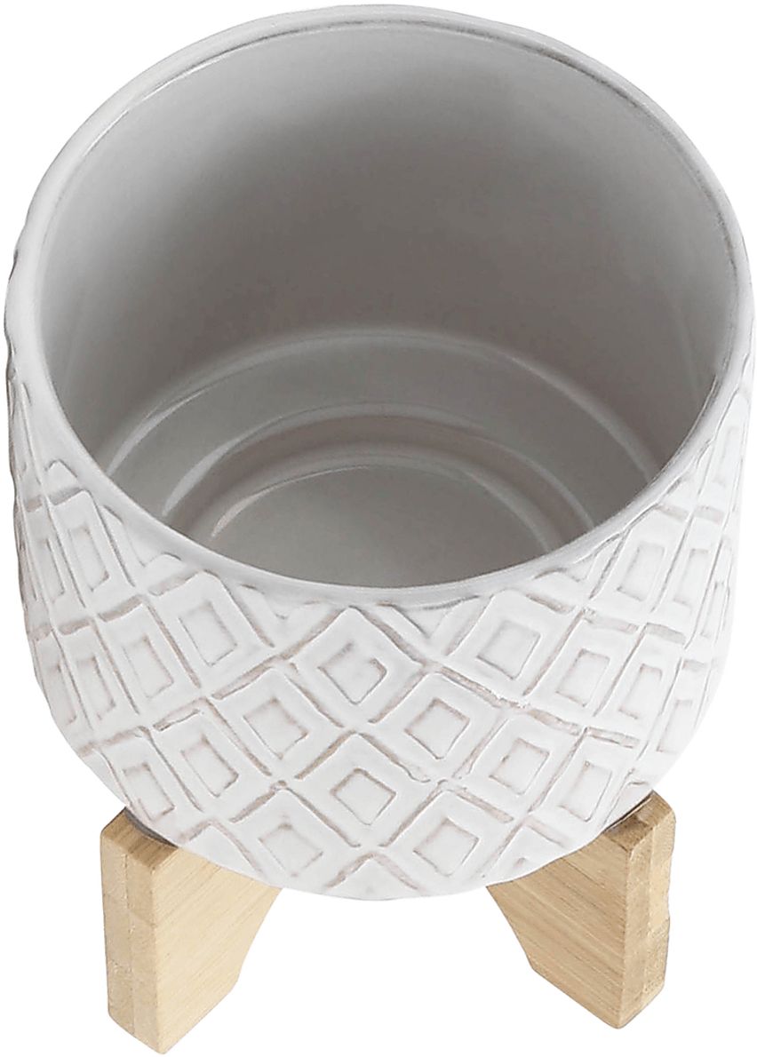 Powderley Ivory Planter - Rooms To Go