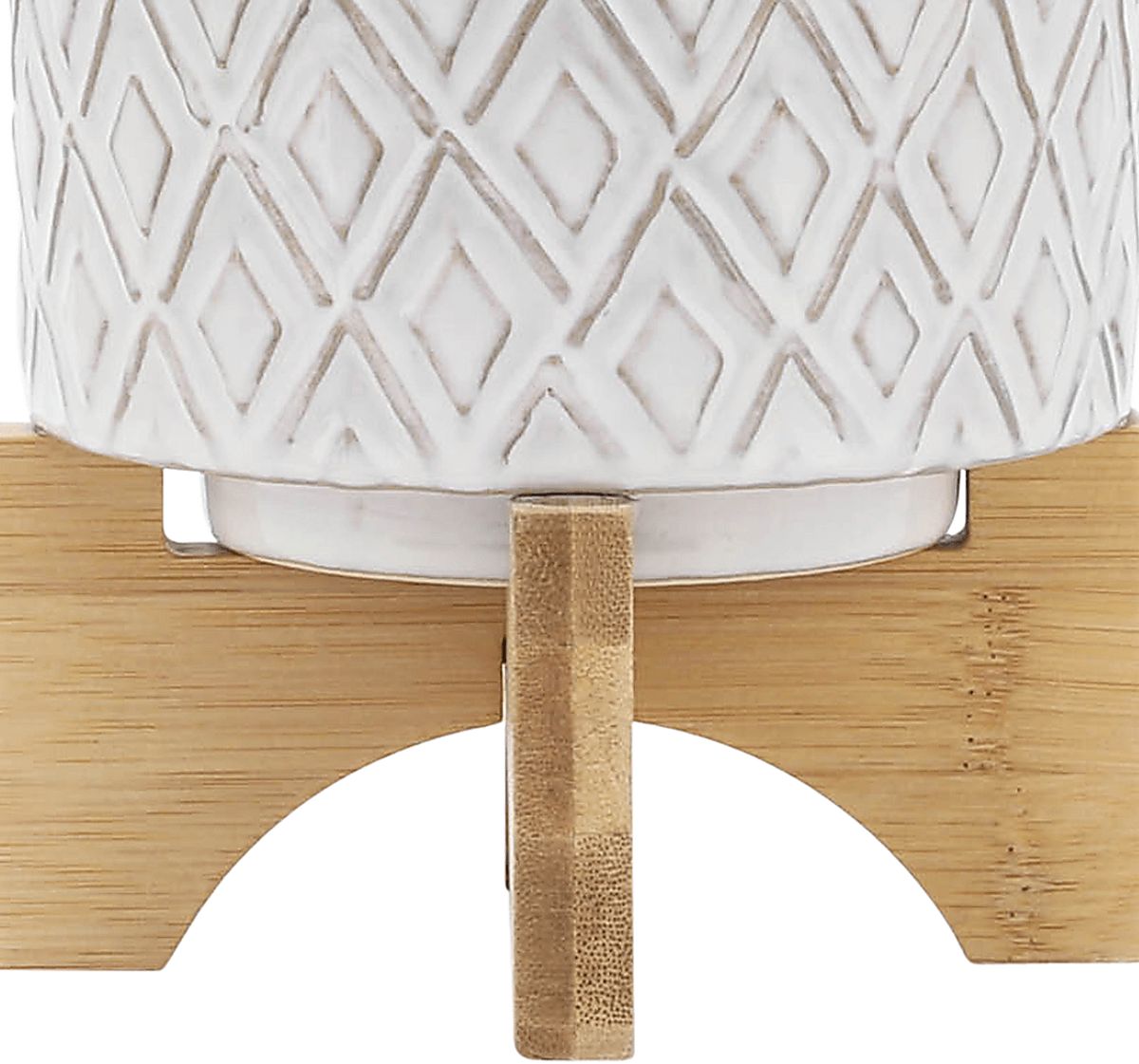 Powderley Ivory Light Wood,White Beige Planter | Rooms to Go