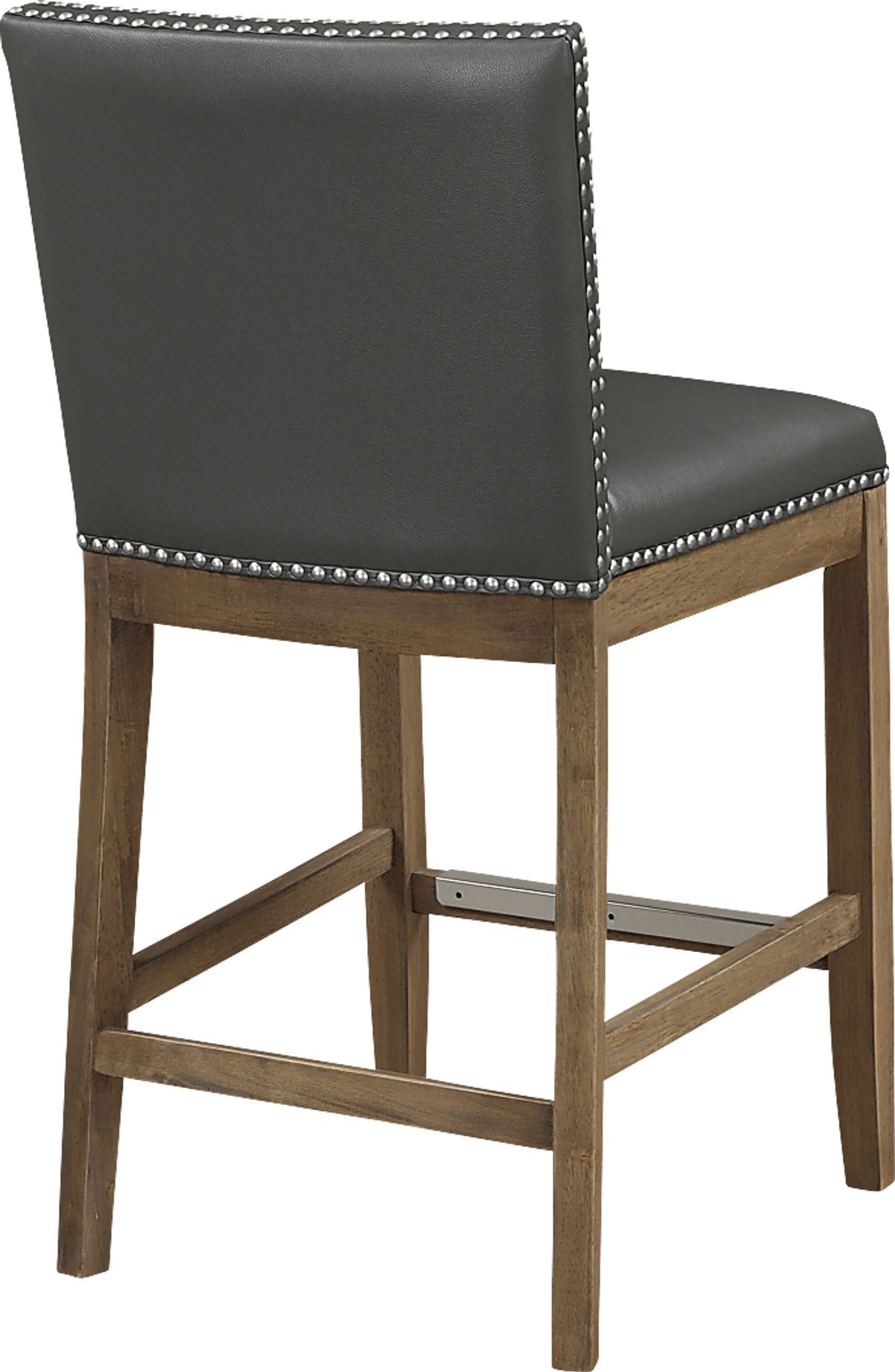 Praro Pecan Dark Wood Charcoal Black,Gray Counter Stool | Rooms to Go