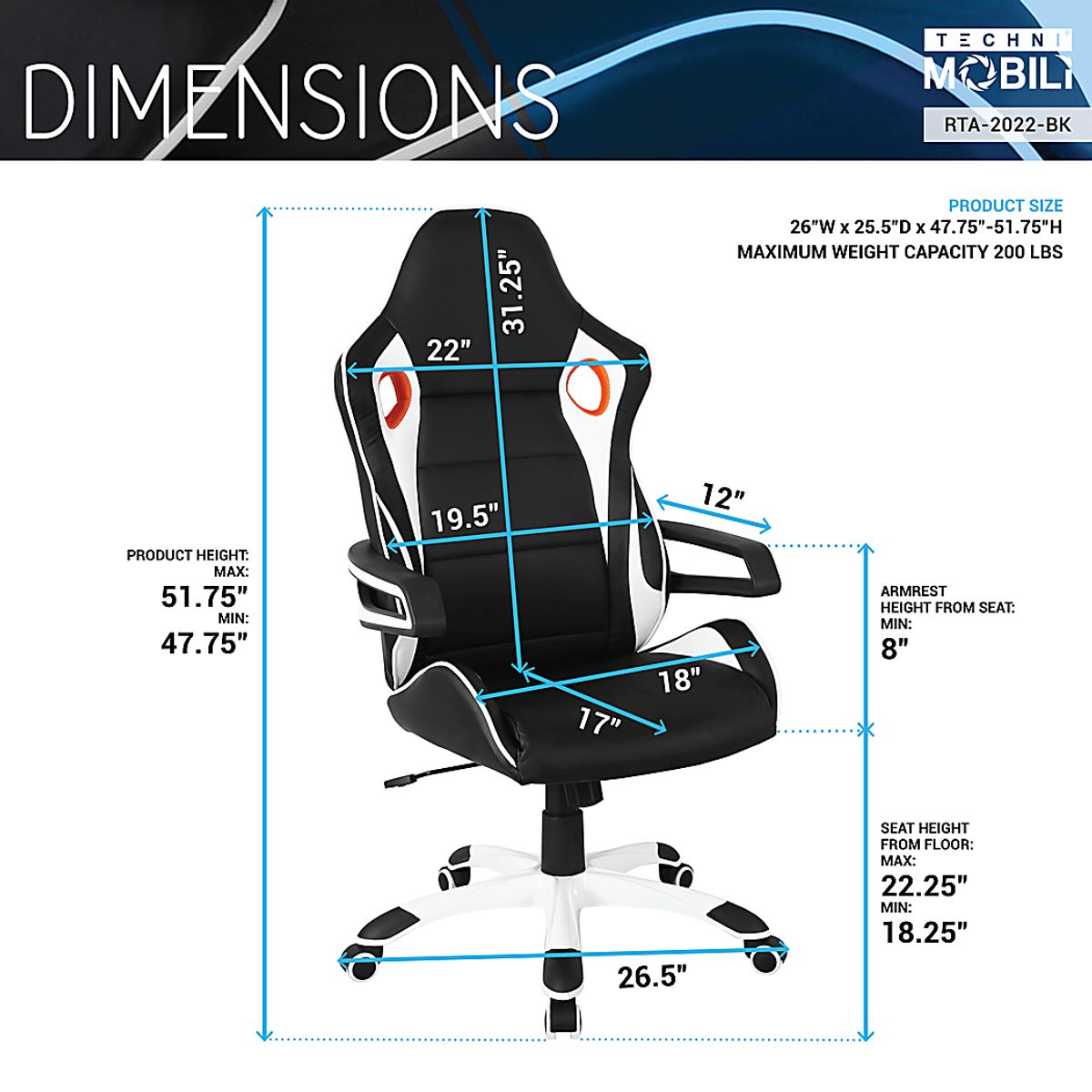 Presman Black Desk Chair | Rooms to Go